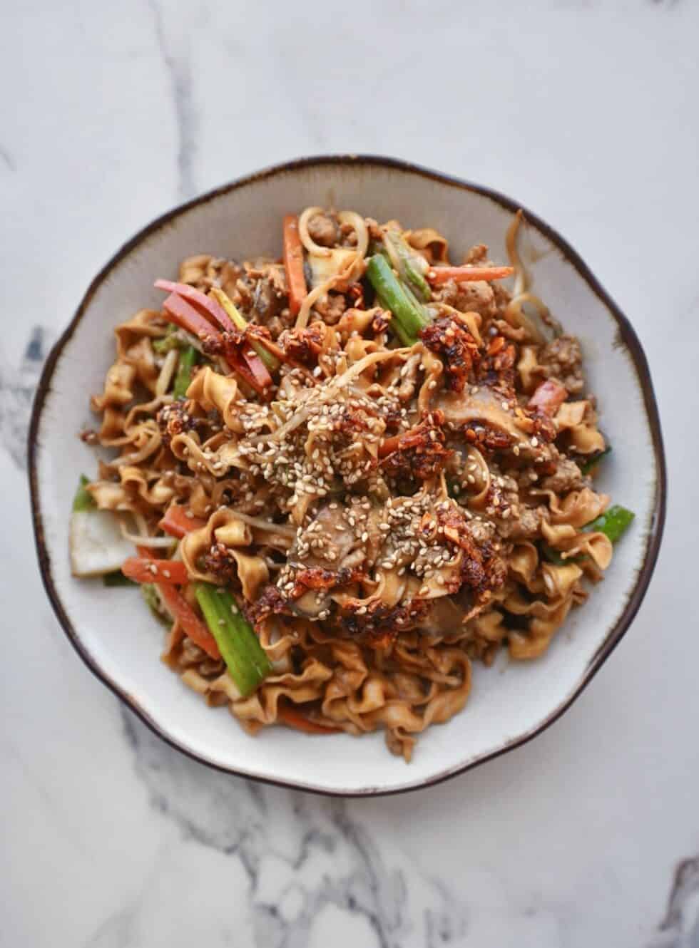 Easy Peanut Noodles Stir-Fry - Kyrié the Foodié + Real Farmer Jeff